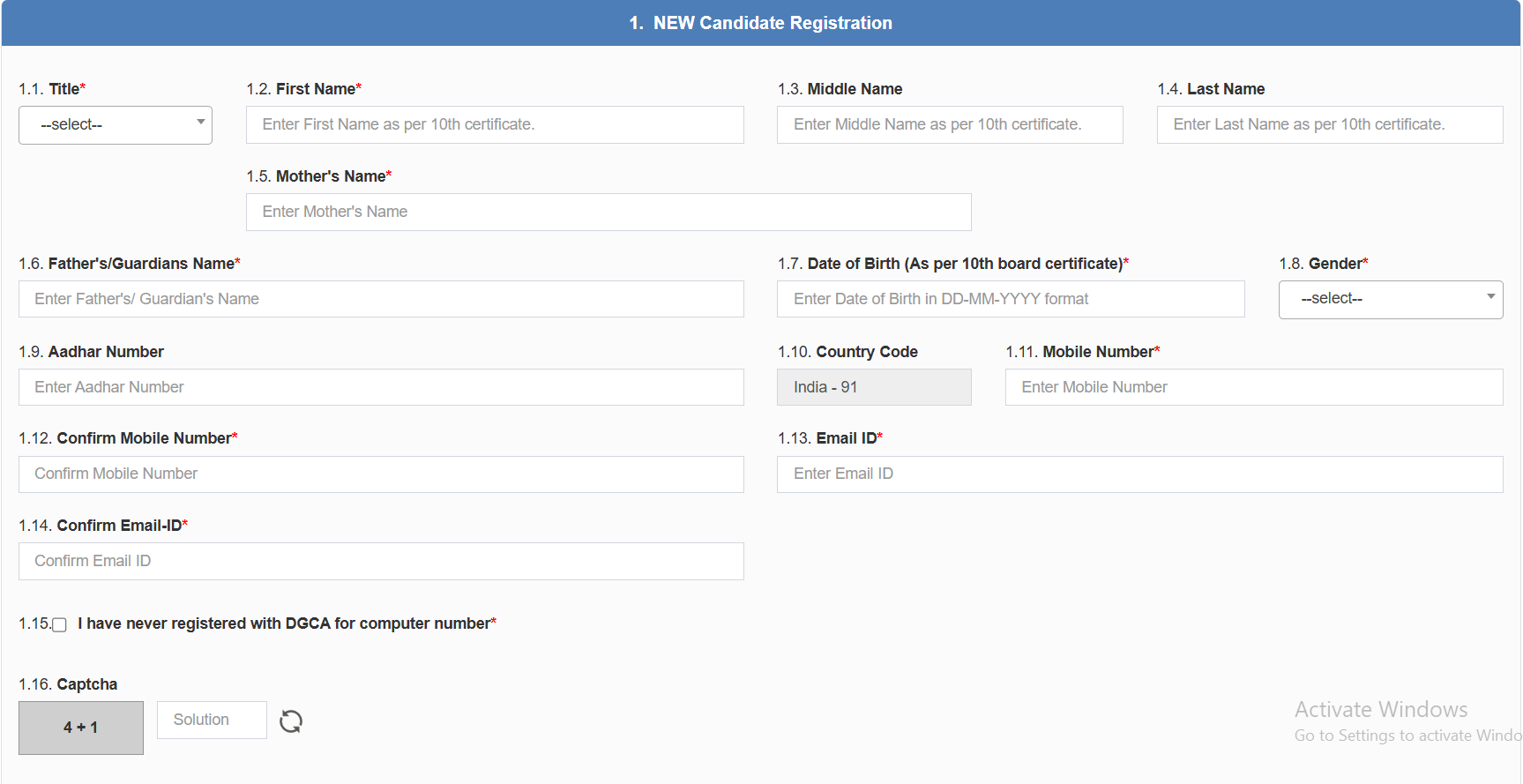 Apply For DGCA Computer Number - We One Aviation